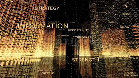 K Data Analysis Animated Tag Word Cloud Text Design Big Data Animation Loop Stock Video