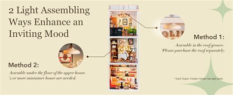 Robotime Miniature House Kit Diy Plastic House Building Toy Set With Led Tiny Store