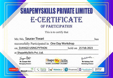 Saurav Tiwari On Linkedin Django Python Workshop Shapemyskills Sgtuniversity