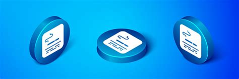 파란색 배경에 격리된 등색 흡연 영역 아이콘입니다 파란색 원 버튼입니다 벡터 3차원 형태에 대한 스톡 벡터 아트 및 기타 이미지 3차원 형태 경계 표지 금고 보안