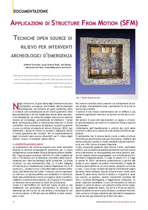pdf applicazioni di structure from motion sfm sara zanni