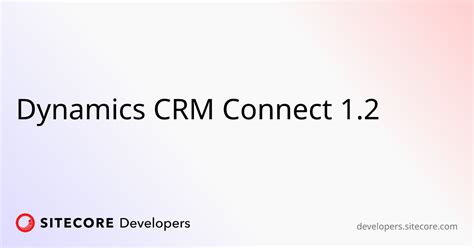 Dynamics Crm Connect 12