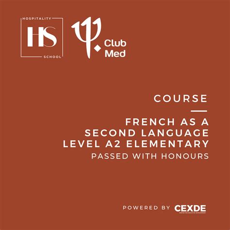 French As A Second Language Fsl Level A2 Elementary Passed With Honours Credly