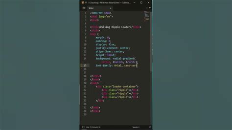 Pulsing Ripple Loader Coding Htmlcss Cssanimation Youtube