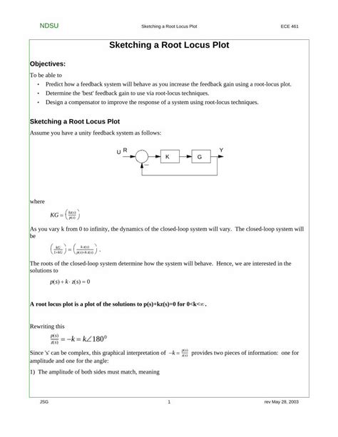 Pdf 16 Sketching A Root Locus Plotpdf Dokumentips