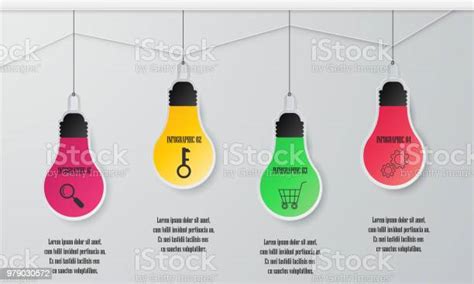 라이트 전구 Infographic입니다 성장 도표 그래프 프레 젠 테이 션 차트에 대 한 템플릿 사업 시작 아이디어 램프 개념 인포그래픽에 대한 스톡 사진 및 기타 이미지
