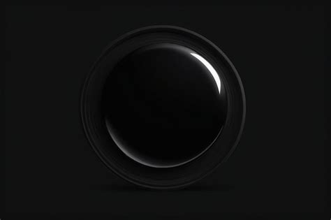 A Round Black Circle With A Black Background With A White Circle In The Middle Premium Ai