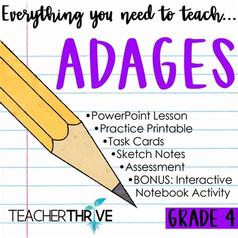 Fourth Grade Grammar Adages • Teacher Thrive