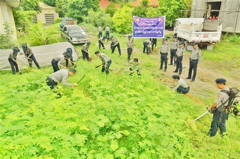အောင်မြေသာစံမြို့နယ် ရဲတပ်ဖွဲ့ဝင်များက နှစ် ၆၀ ပြည့် မြန်မာနိုင်ငံရဲတပ်ဖွဲ့နေ့ကို ကြိုဆို‌‌ဂုဏ်ပ