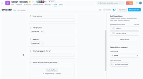 forms · asana
