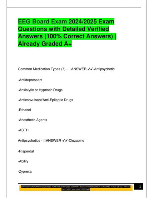 Eeg Board Exam 2024 2025 Exam Questions With Detailed Verified Answers 100 Correct Answers