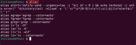 how to create and use alias in ubuntu its linux foss