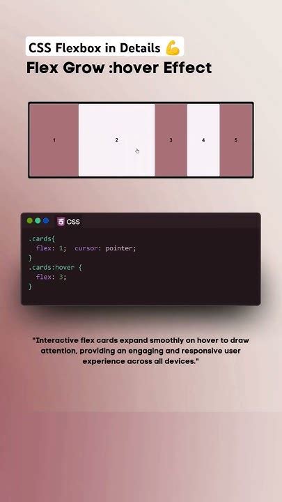 Learn Css Flex Grow Hover Effect Shorts Shortsfeed Flex Flexbox
