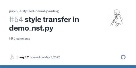 Style Transfer In Demo Nst Py Issue Jiupinjia Stylized Neural Painting GitHub