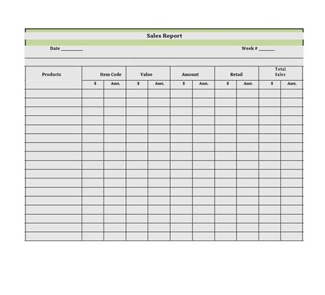 Daily Sales Report Template Excel Free