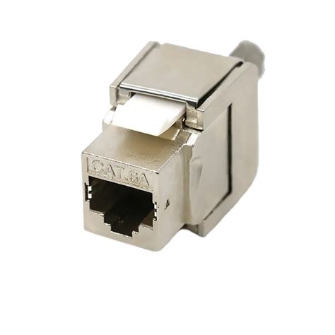 Toolless Cat6a Cat7 Rj45 Cat6 Ftp Shielded Keystone Jack Inline Coupler Ethernet Lan Network