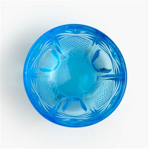 Glass Small Chinmi Dish Blue 1 75 Utsuwa No Yakata