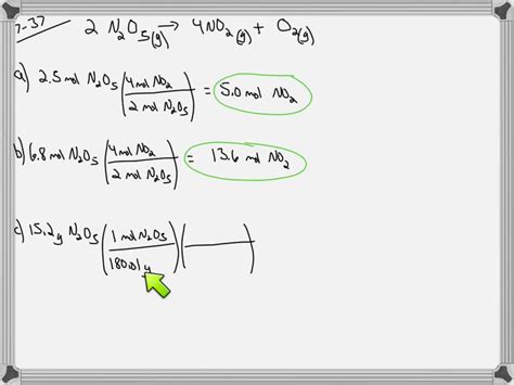 solved calculate how many moles of no2 form when each quantity of