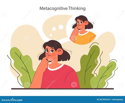 Metacognitive Thinking Critical Thinking Skill Stock Vector Illustration Of Flat Inspiration