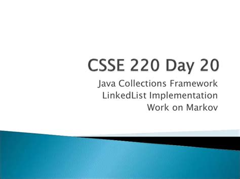 Ppt Java Collections Framework Linkedlist Implementation Work On