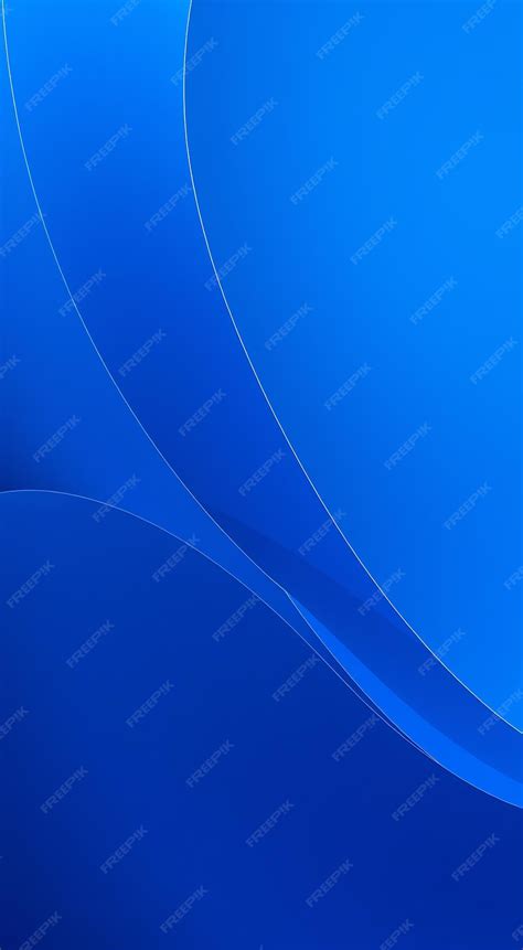 Abstract Blue Background With Subtle Curves Premium Ai Generated Image