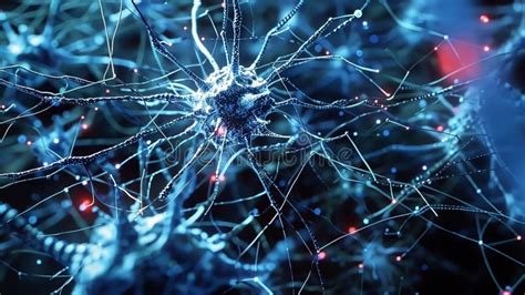 Neuron Transmitting Signals Showing Concept Of Neural Enhancement Stock Footage Video Of