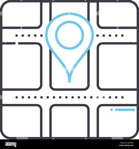 Location Line Icon Outline Symbol Vector Illustration Concept Sign Stock Vector Image And Art