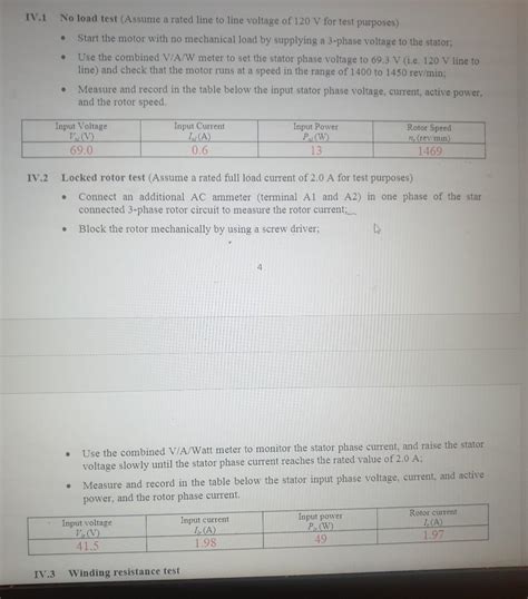 Solved Lab 3 Three Phase Induction Machine Parameters 1