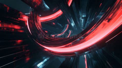 Abstract Futuristic Tunnel With Neon Lights Stock Illustration Illustration Of Energy Concept