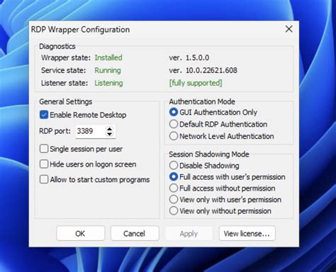 Cannot Connect To Rdp Wrapper Fully Supported Error The Graphics Display Components In The