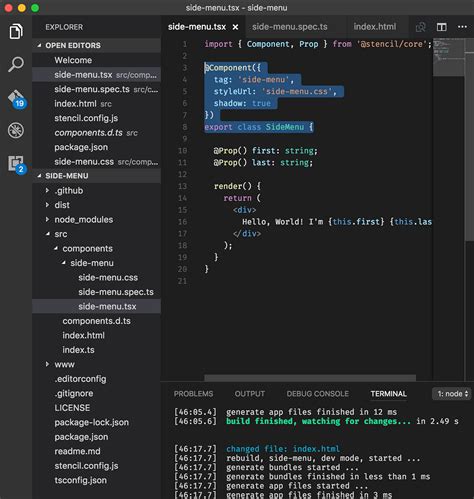 Creating A Side Menu Component With Stencil Using Events Listen And
