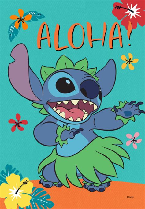 Stitch Tropical Aloha Garden Custom Printed Flags