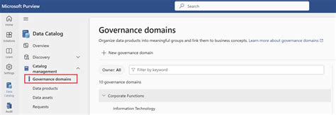 how to create and manage governance domains microsoft learn