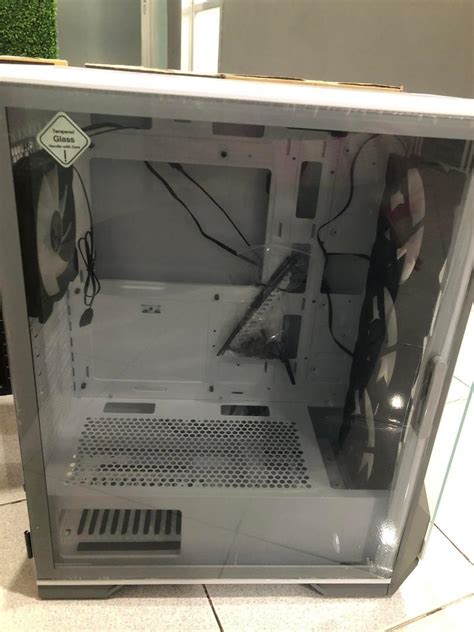 Powerlogic Falcon Agile Tempered Glass Gaming Rgb Pc Case White