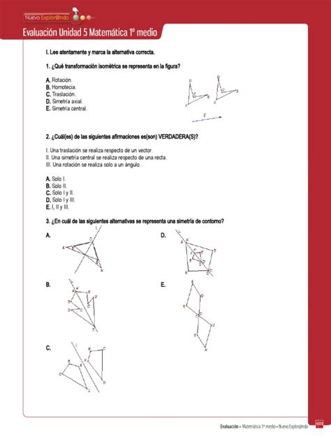 Evaluacion 1 U5 Pdf Sistema De Coordenadas Cartesianas Rotación