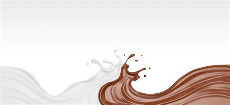 화이트 밀크와 초콜릿 또는 코코아 스플래시 믹스의 웨이브 초콜릿에 대한 스톡 사진 및 기타 이미지 초콜릿 물이 튀는 파도 패턴 Istock