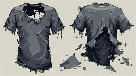 Torn Tshirt Vector Illustration Premium Ai Generated Vector