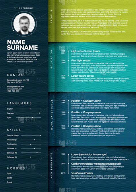 简历 模板 极简构图 创造力 信息图表 商务 文字 高雅 计划书 文档素材 花瓣网