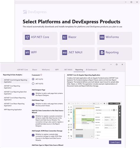 Cross Ide Project Template Kit Net Reporting Tools Devexpress Documentation