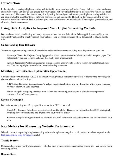Ppt Using Data Analytics To Improve Your High Converting Website