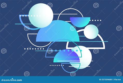 Overlapping Design Elements On Blue Background Vector Illustration