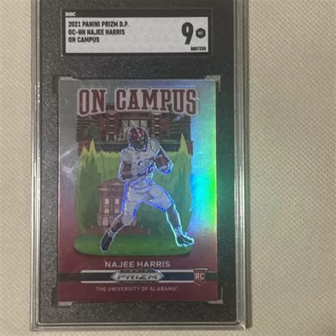 Najee Harris 2021 Rookie Panini Prizm Draft Picks On Campus Rc Ssp Case