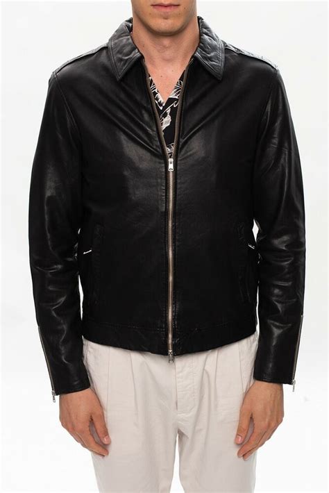 Customized Mens Zip Up Genuine Lambskin Pure Leather Jacket Collared