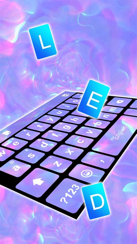 Purple Holographic Keyboard Background For Android Download