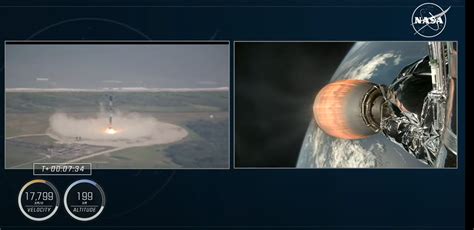Falcon 9 First Stage Sticks Landing Space Station