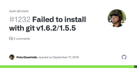 Failed To Install With Git V Issue Nvm Sh Nvm GitHub