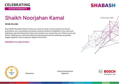 Noorjahan Shaikh On Linkedin Aplapune Aplapune Bgsw Likebosch