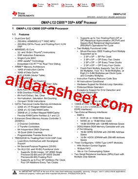 OMAP L132 14 Datasheet PDF Texas Instruments
