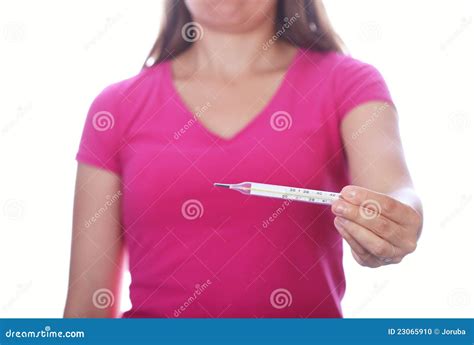 Thermometer Stock Photo Image Of Illness Isolated Female 23065910