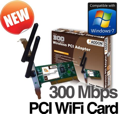 Addon 300Mbps WiFi Wireless PCI Adapter Card 802 11n NWP210